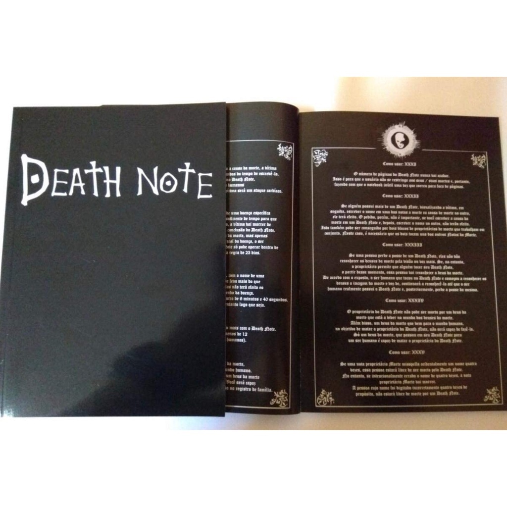 Kit Caderno Death Note L Kira Ryuk + Poster + Anel + Colar | Shopee Brasil