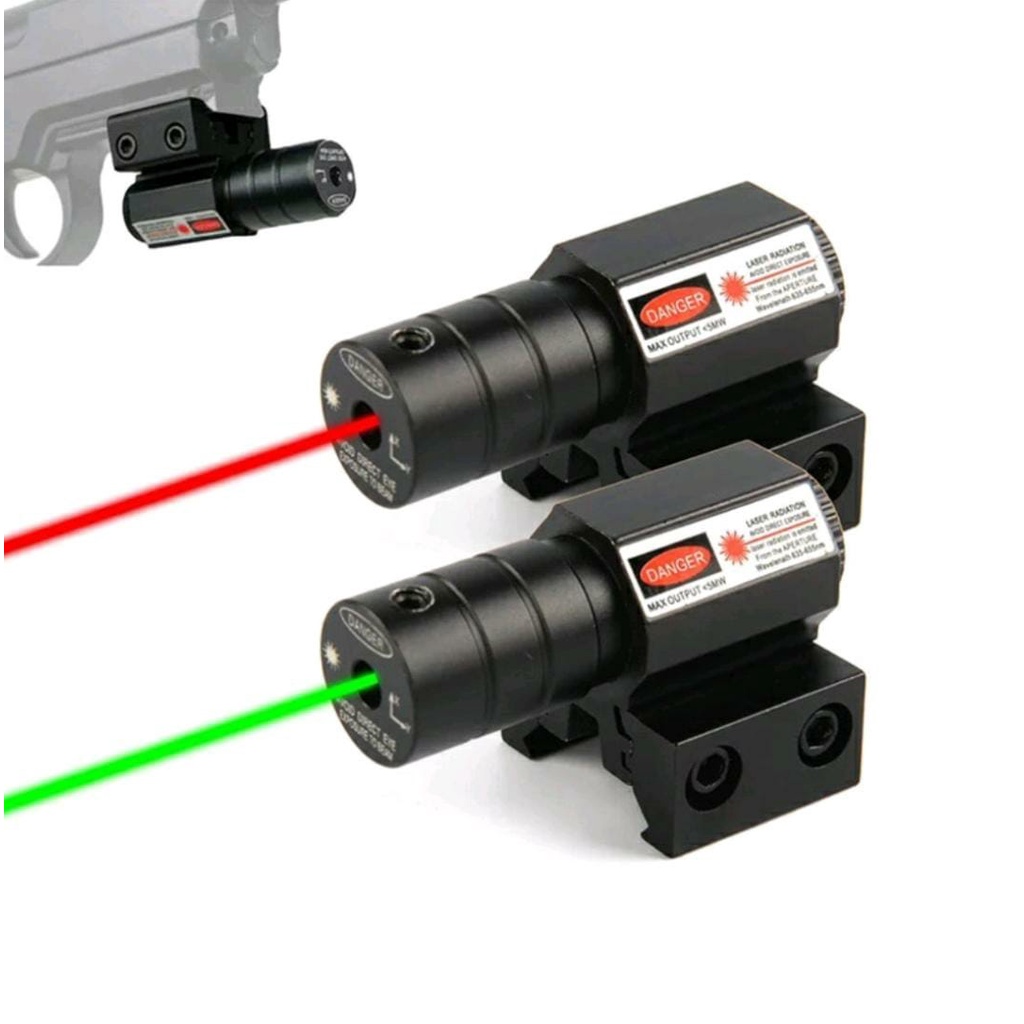 Mira laser Verde ou Vermelha de 11mm e 22mm Original | Shopee Brasil