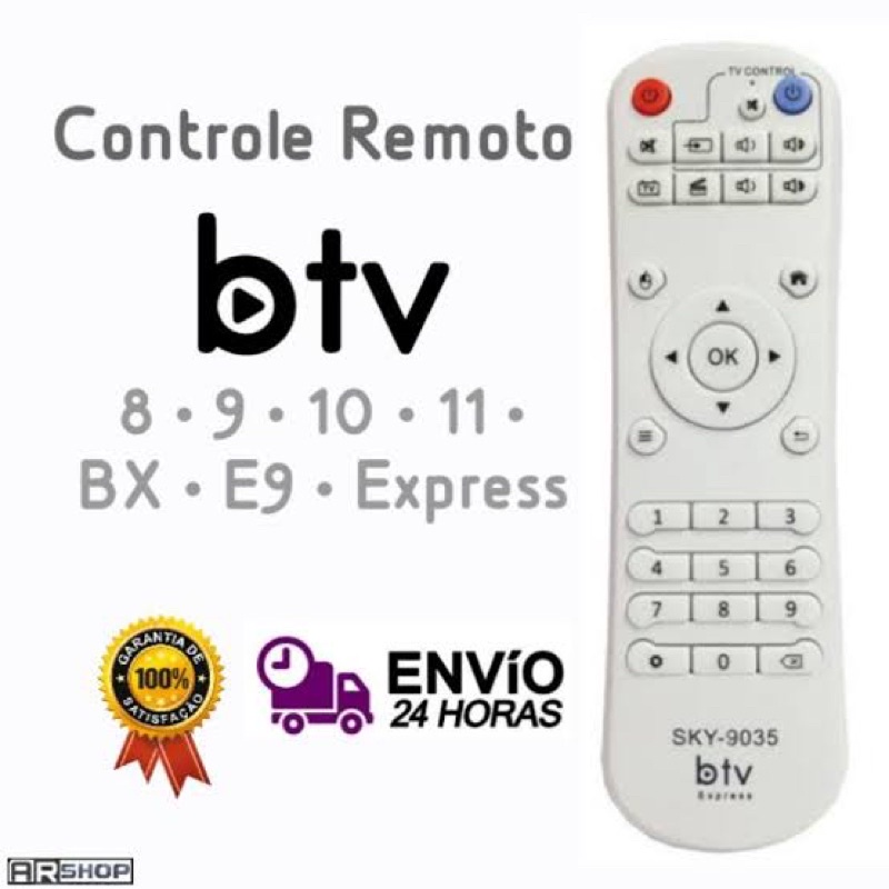 Controle Remoto Btv B Tv 9 10 11 X Express - Corre Que Ta Baratinho