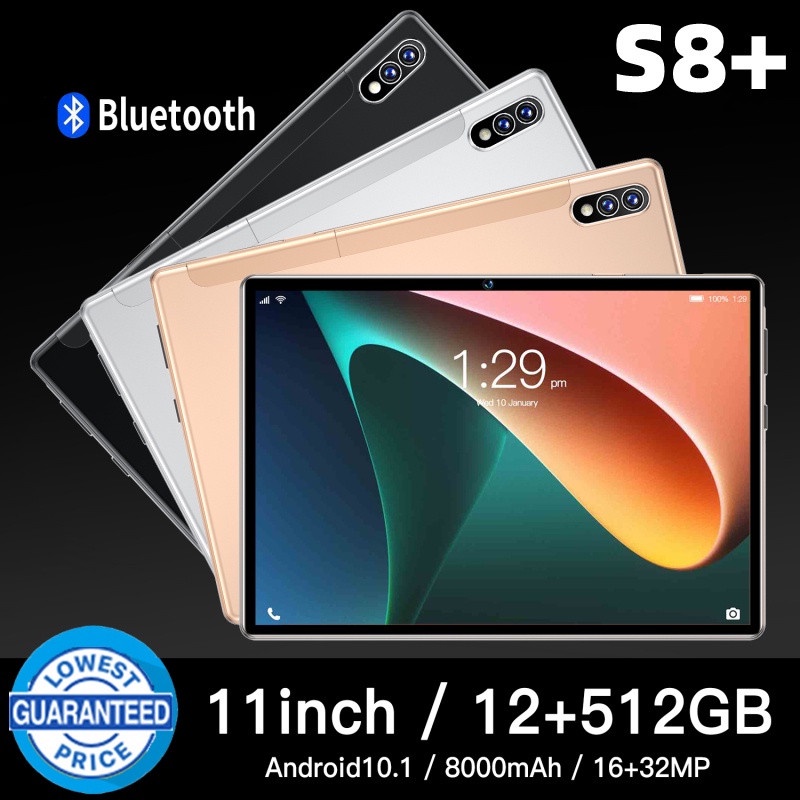 Tablet S8 + Tab Original 12GB + 512GB 11,0 Polegadas WiFi 4G/5G Cartão Duplo 8000mAh Sala De ...