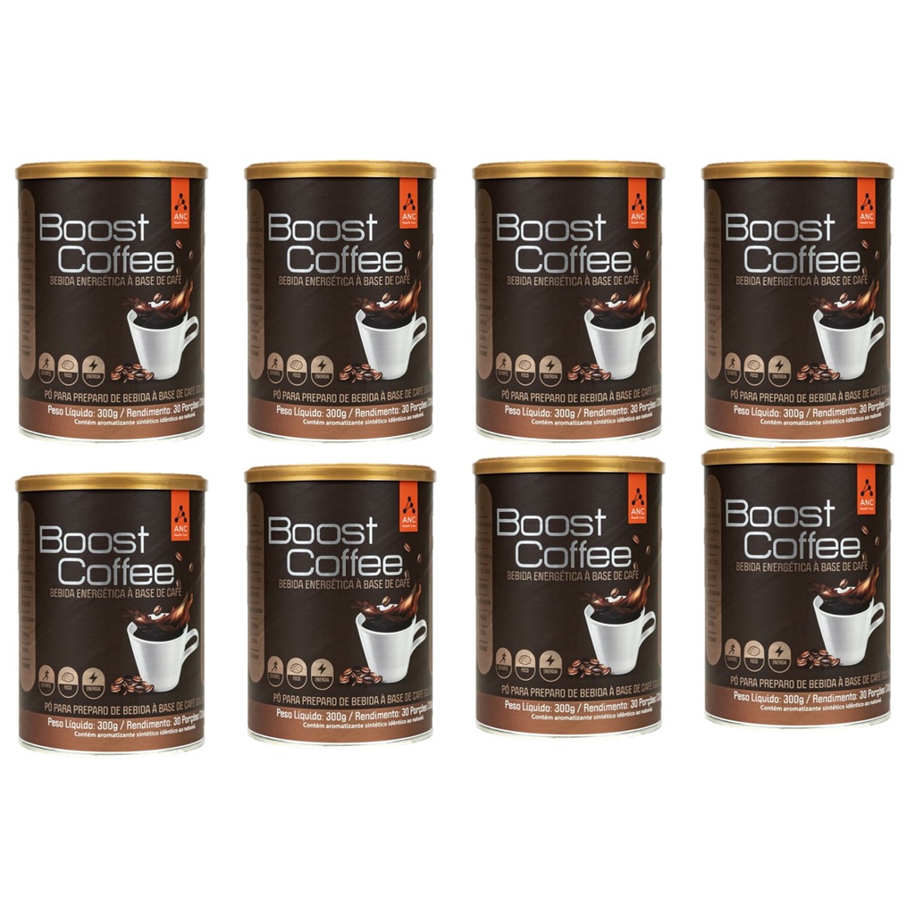 Kit Boost Coffee 300g ANC - 8 Unidades COM INGREDIENTES PREMIUM ...
