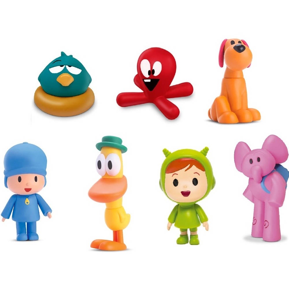 Boneco Vinil Pocoyo Fred Elly Nina Pato Loula Sonequita Monte o Seu Kit ...