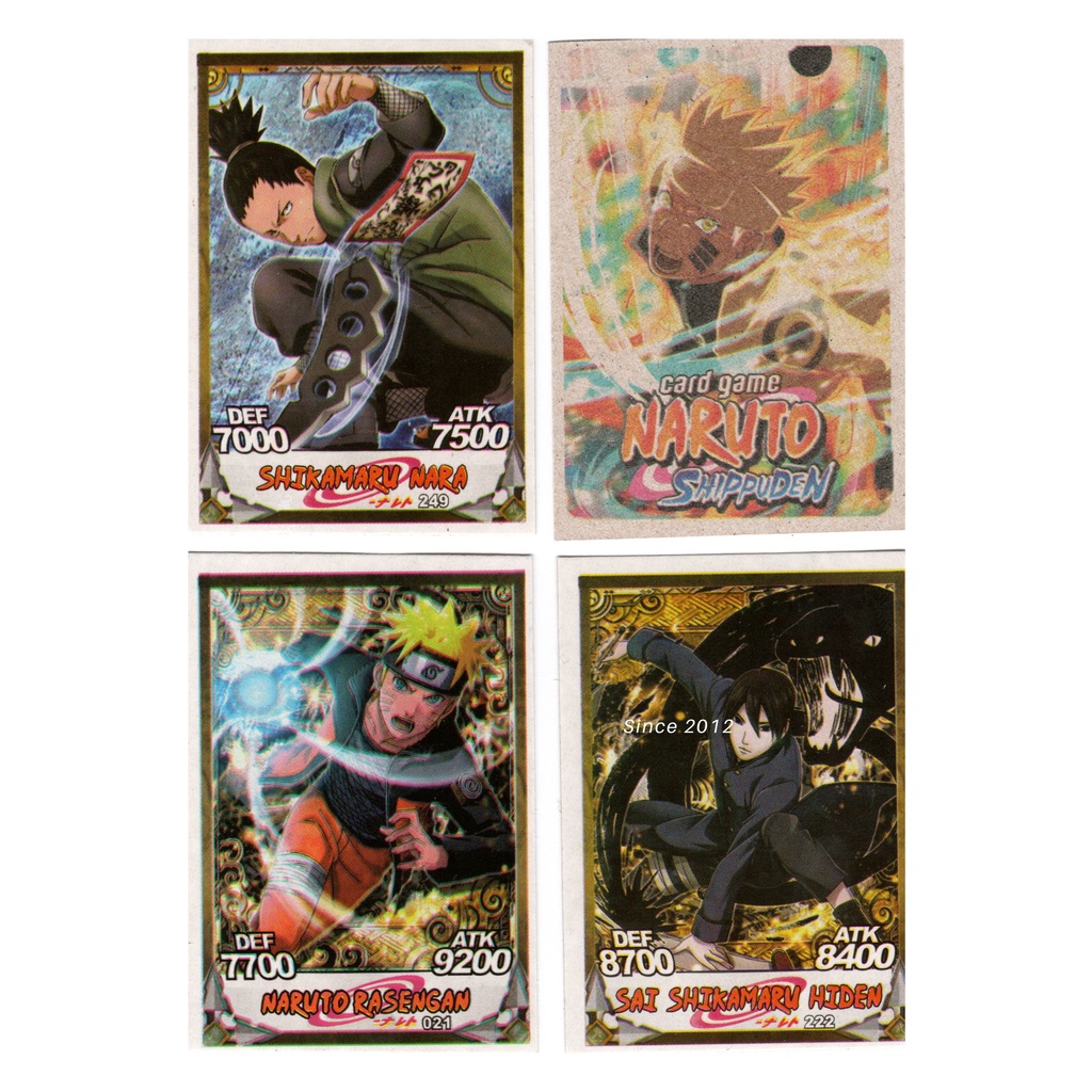 Card naruto 500 CARDS Kit Naruto 4un cada pacote - 125 Pcts Card Game ...