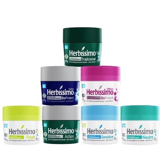 DESODORANTE CREME ANTITRANSPIRANTE HERBISSIMO 55G (ESCOLHA O SEU ...