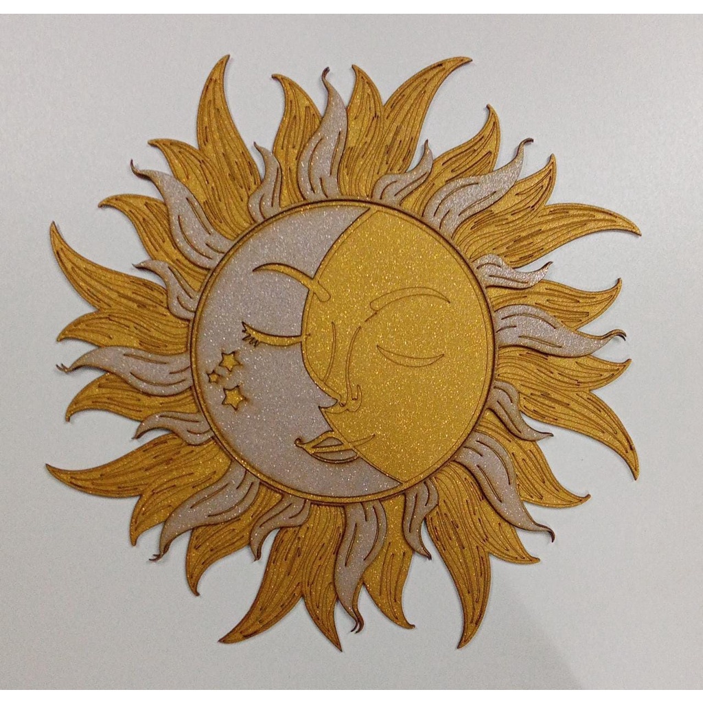 quadro decorativo sol glitter mdf 3mm | Shopee Brasil