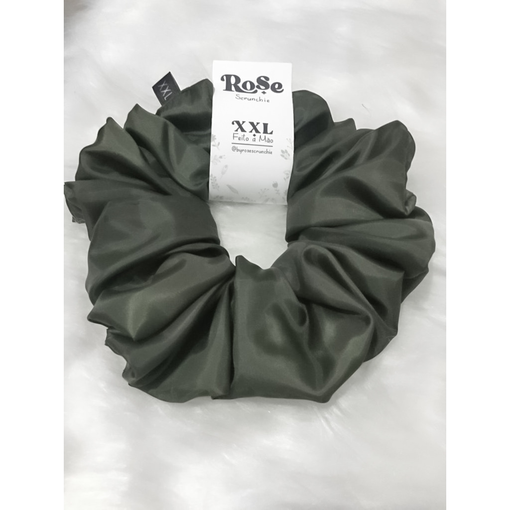 Scrunchie de Poliester Verde Escuro de 20cm | Shopee Brasil