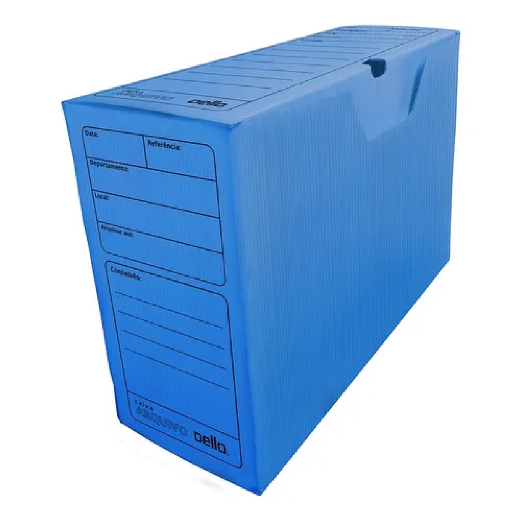 Kit C/ 5 Caixas de Arquivo Morto Polionda Azul - Dello | Shopee Brasil