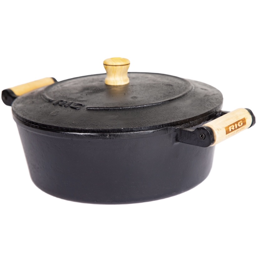 PANELA DE FERRO FUNDIDO GRANDE C\ TAMPA DE FERRO 24CM PESADA | Shopee ...