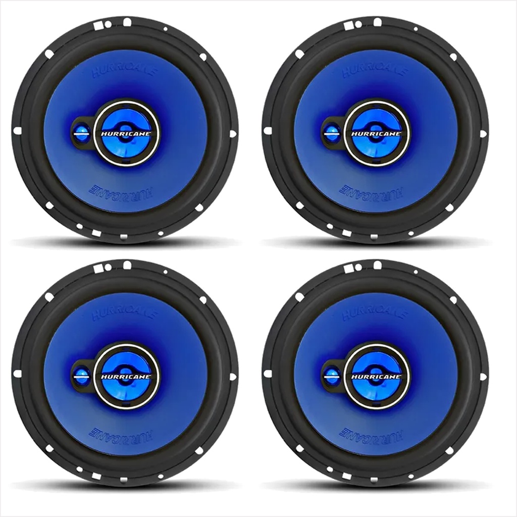 Kit 4 Peças Auto Falante 6 Polegadas Hurricane 100w Rms - Desconto no Preço