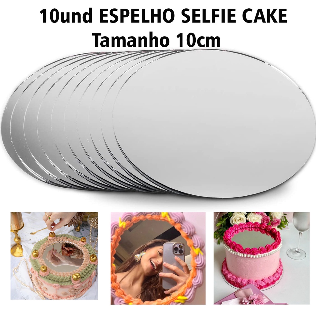 10 und Topo Topper De Bolo Selfie Cakes Redondo 9cm | Shopee Brasil