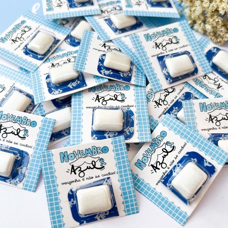 Mimo Cliente Novembro Azul Mini Card Chiclets (unidade) | Shopee Brasil