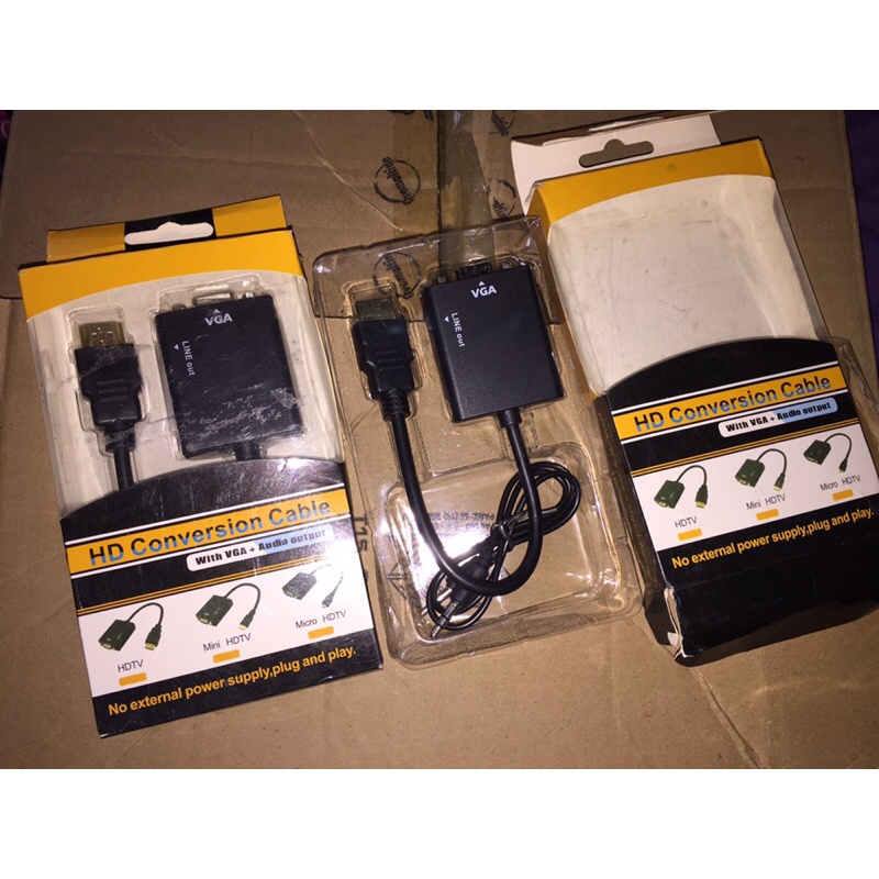 Adaptador conversor Hdmi para VGA Testados e funcionando!! | Shopee Brasil
