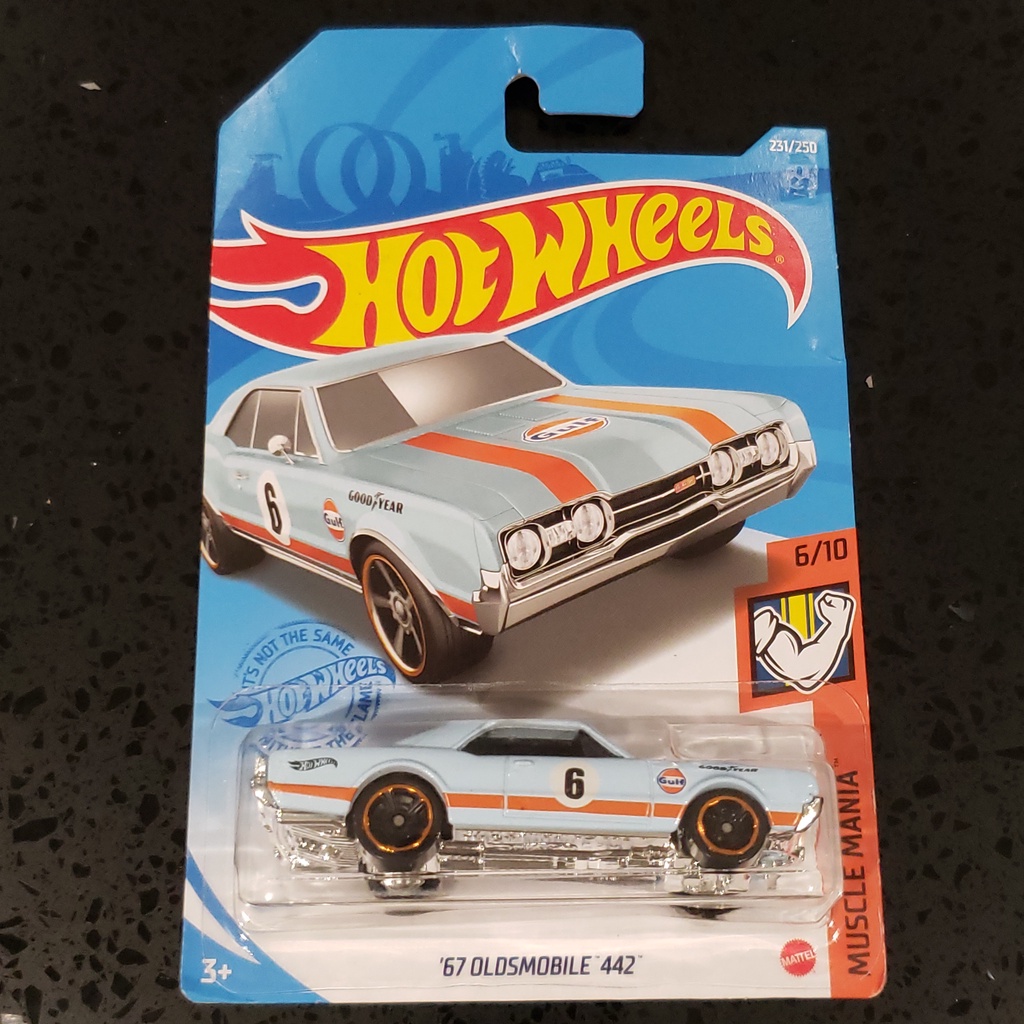 Hot Wheels 67 Oldsmobile 442 Gulf - Muscle Mania 2021 - GTB41 ...