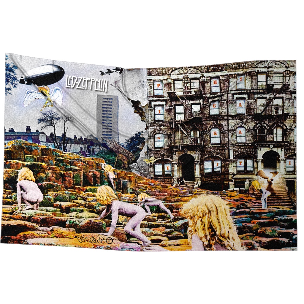 Bandeira Led Zeppelin Quadro de Parede Banner Poster Sem Moldura ...