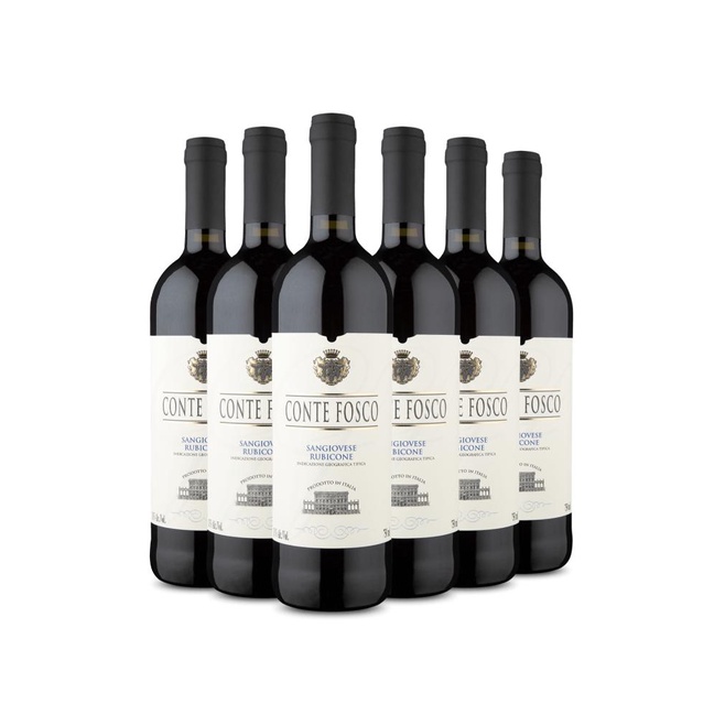 Kit 6 Vinho Tinto Italiano Conte Fosco Sangiovese Rubicone | Shopee Brasil