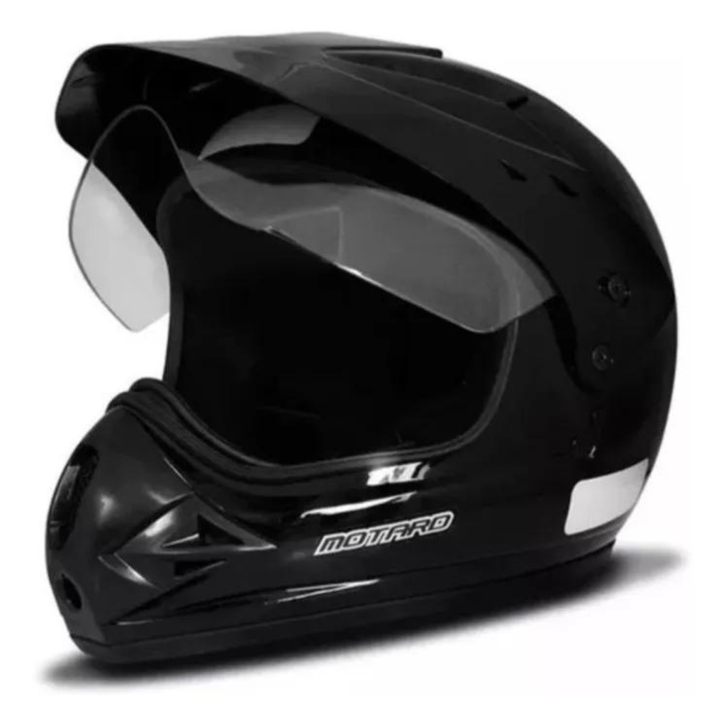 Capacete Masculino Cross Trilha Ebf Super Motard Preto Brilhante ...
