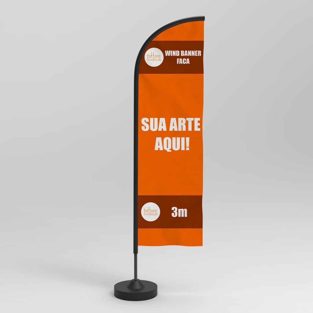 Wind Banner 3m Personalizado Dupla Face Completo Fly Flag | Shopee Brasil
