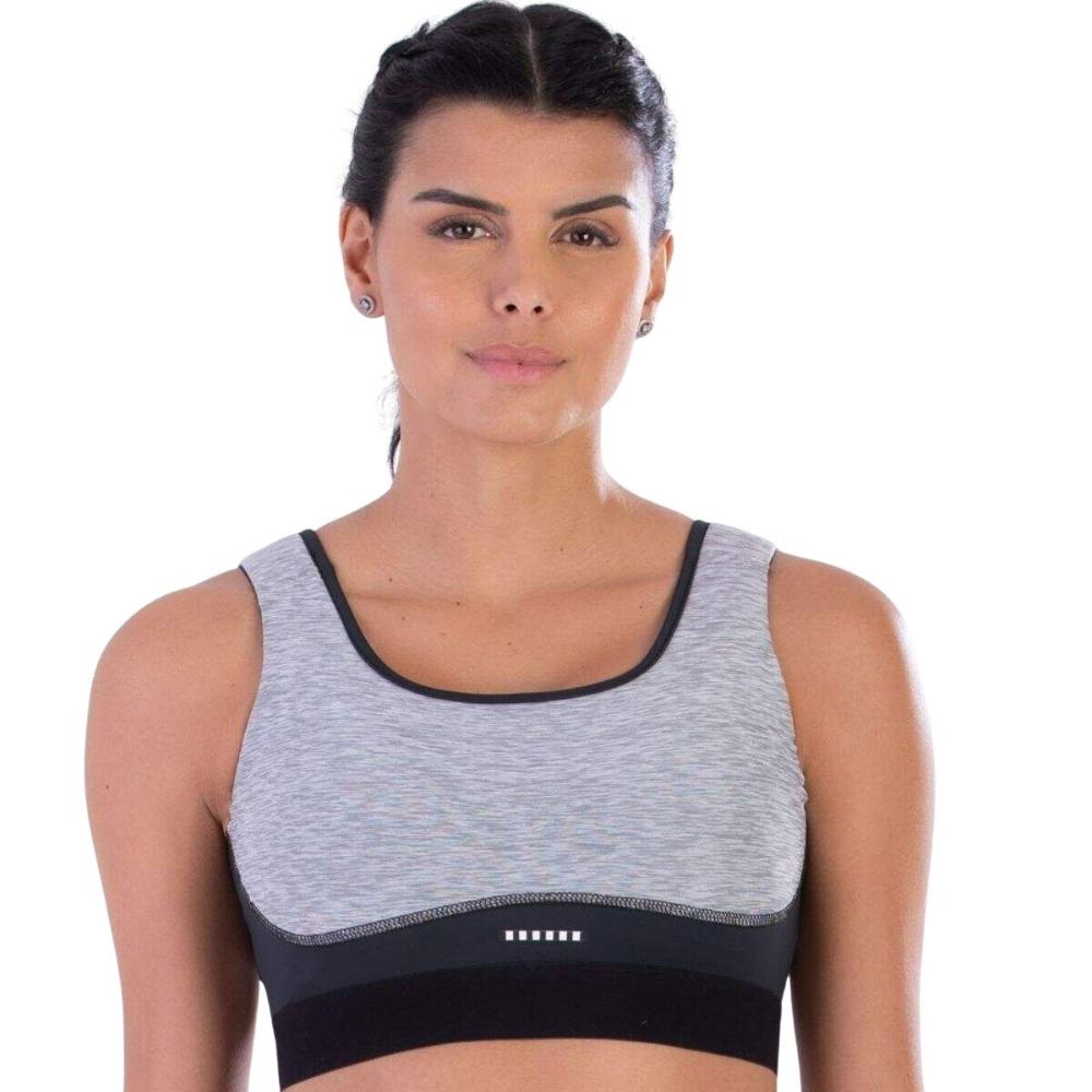 Top Authen Grit Reto Gear Feminino Cinza e Preto | Shopee Brasil