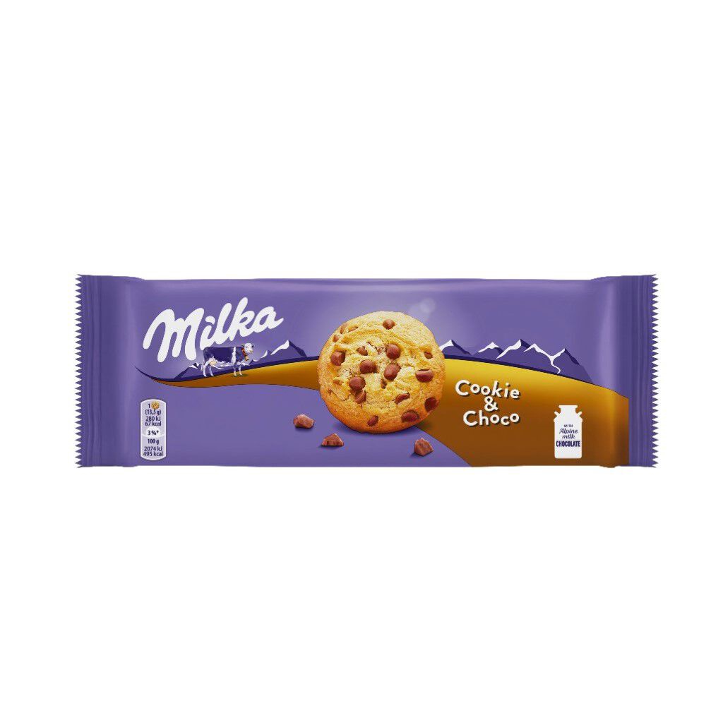 Milka Biscoito Choco Cookies Com gotas de Chocolate 135g | Shopee Brasil