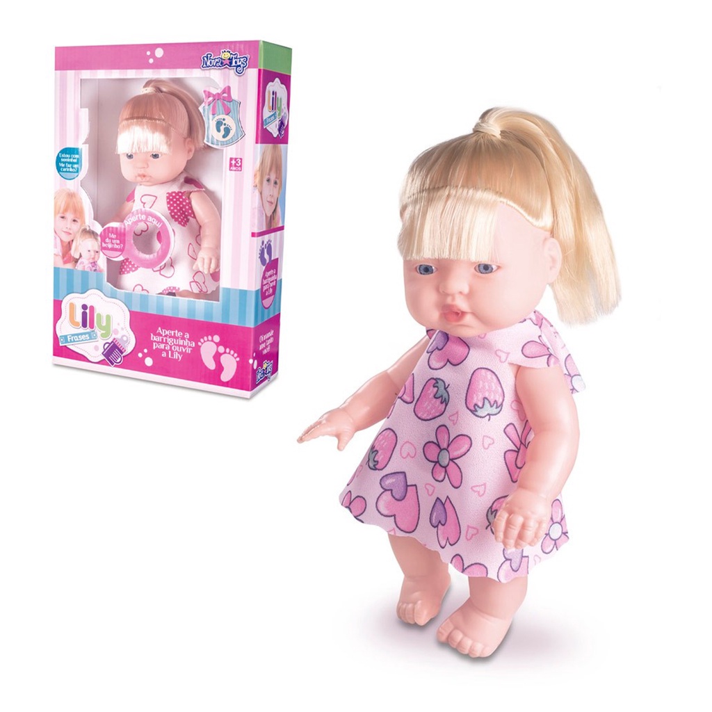 Boneca Infantil Lily Que Fala Frases Nova Toys | Shopee Brasil