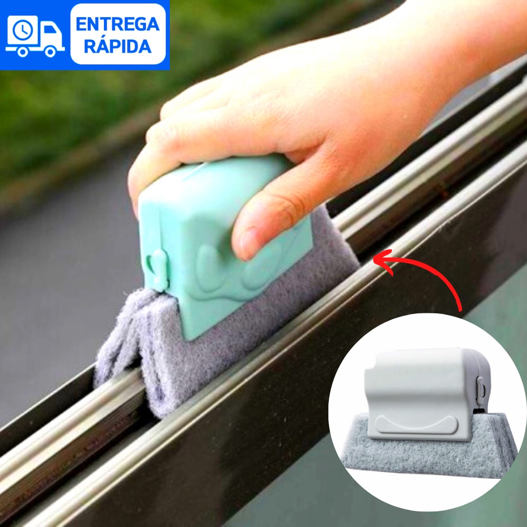Escova Limpa Trilhos Para Limpeza De Janelas E Cantos Clink Max Clean ...
