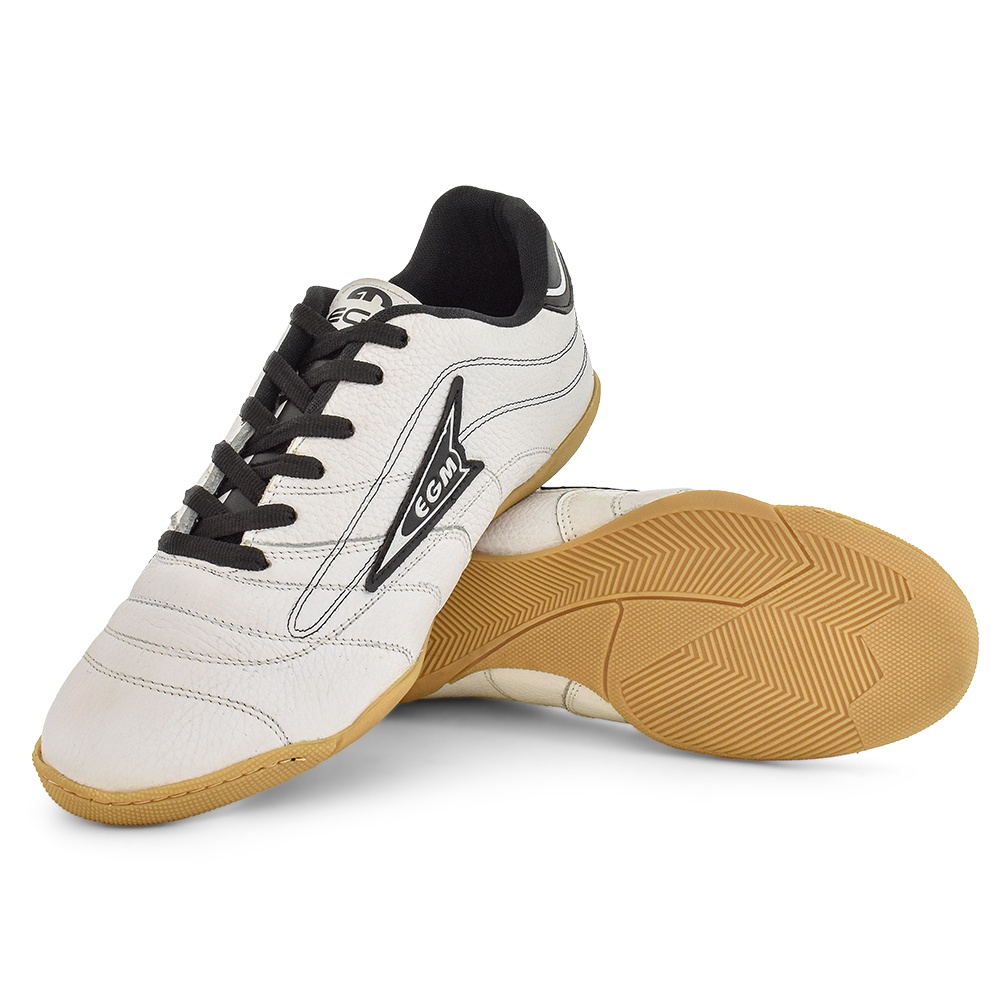 Tenis Chuteira Masculino Salão Futsal Couro Legitimo | Shopee Brasil