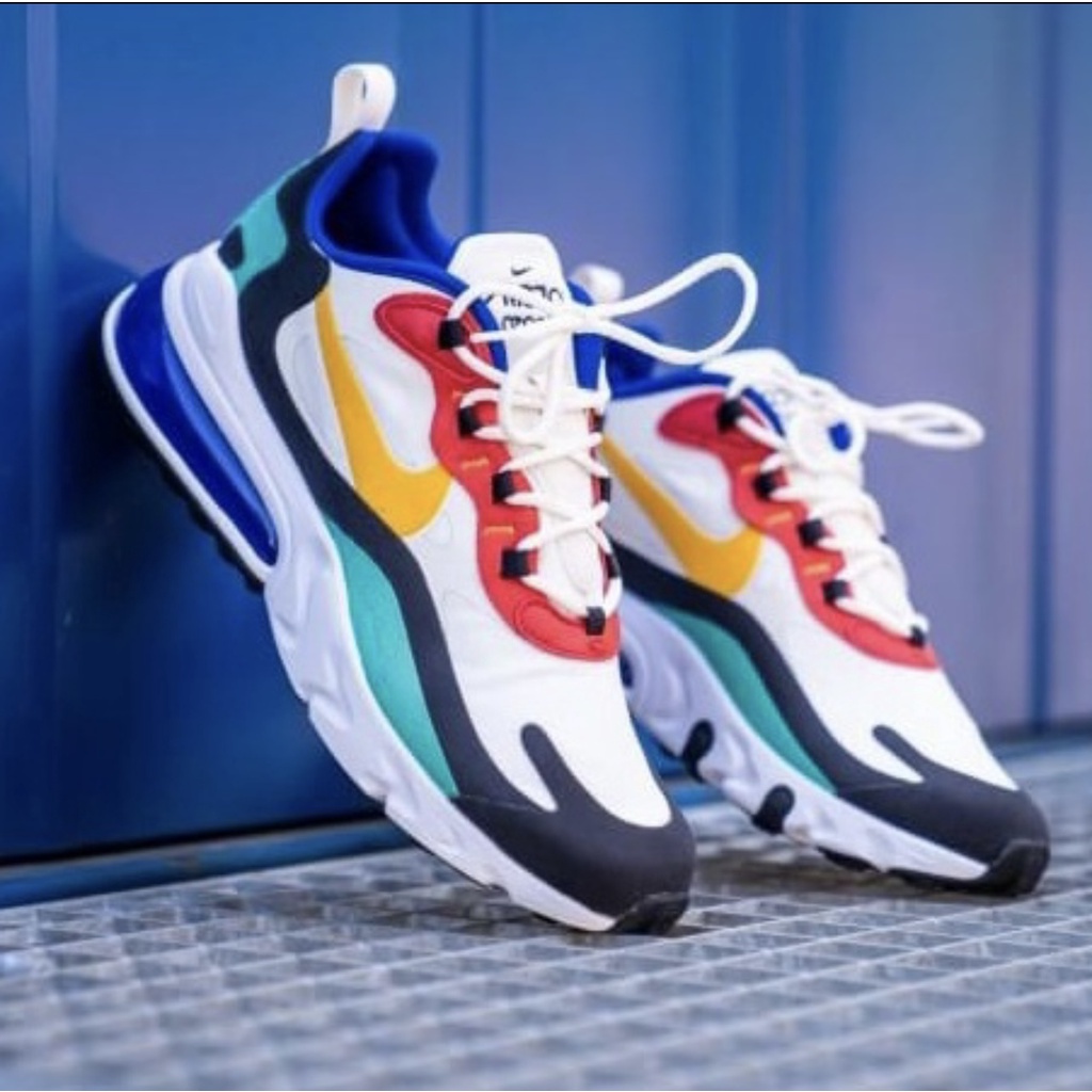 Tenis Nike Air Max 270 React Colorido o Masculino Bolha Azul | Shopee ...