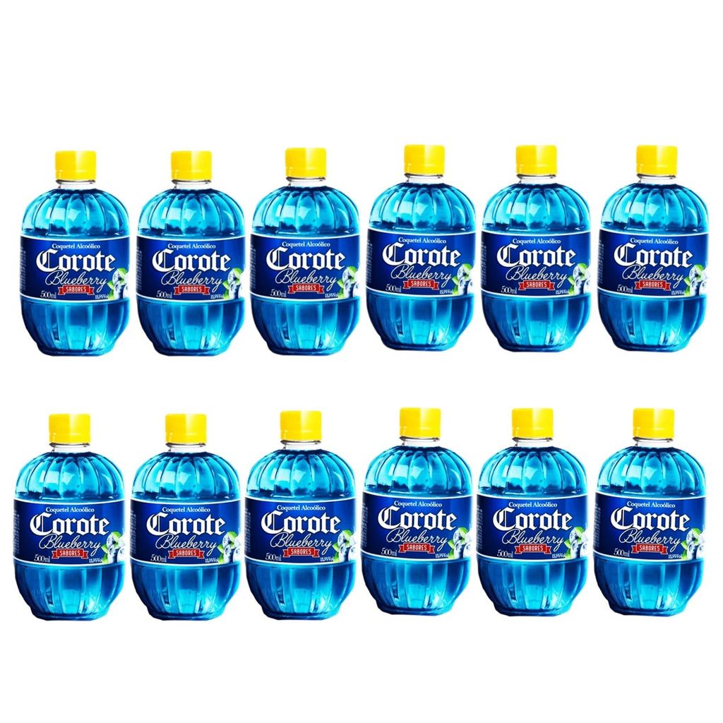 Kit 12 Coquetel Corote Blueberry 500ml | Shopee Brasil