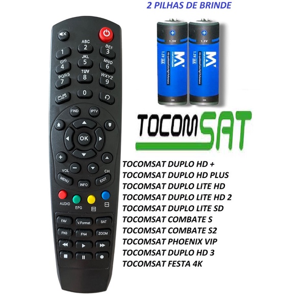 CONTROLE TOCOMSAT PHOENIX S / COMMATE S S2 / DUPLO HD 3 / LIFE HD PRONTA ENTREGA | Shopee Brasil