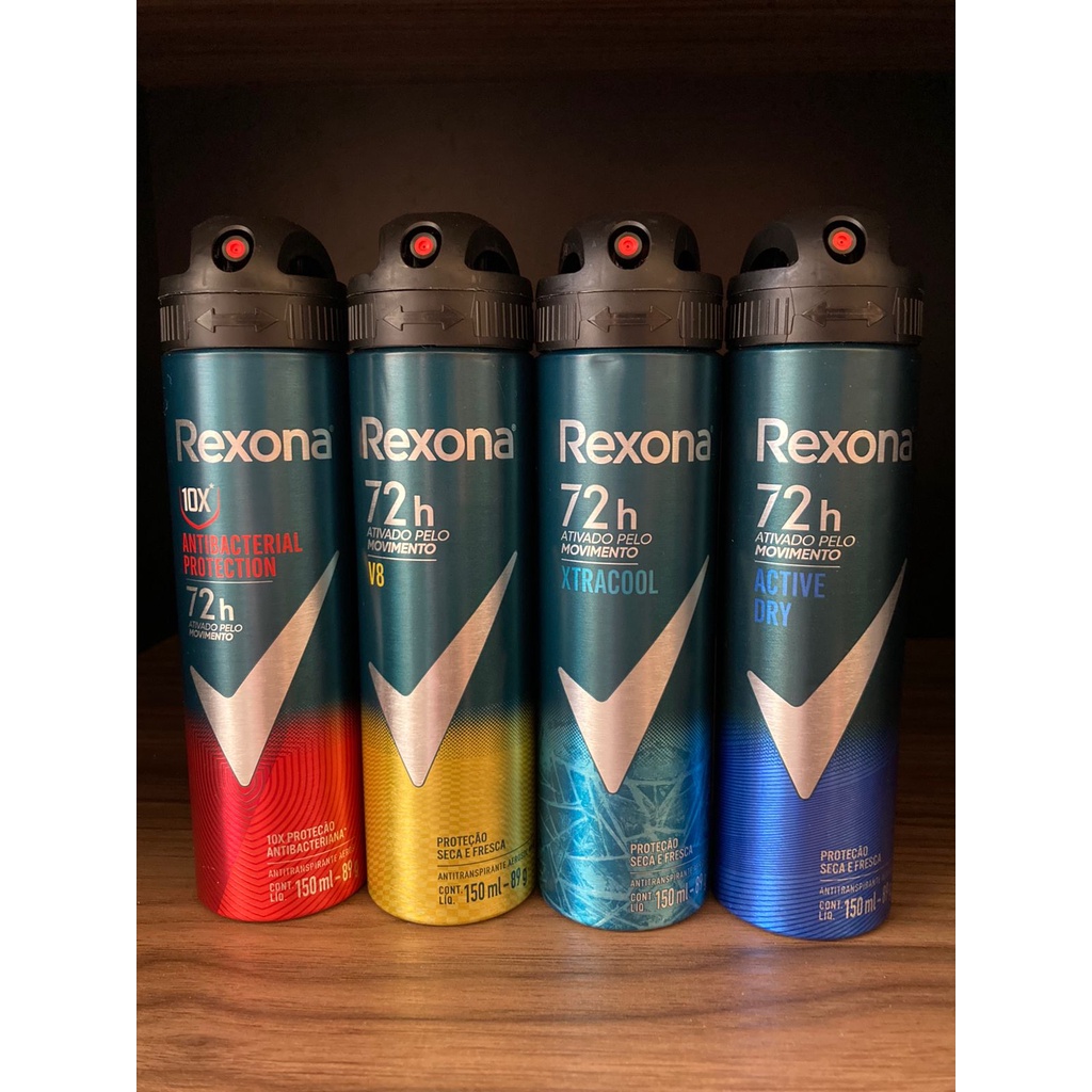 Desodorante Antitranspirante Aerosol Masculino Rexona +72h - 150ml ...