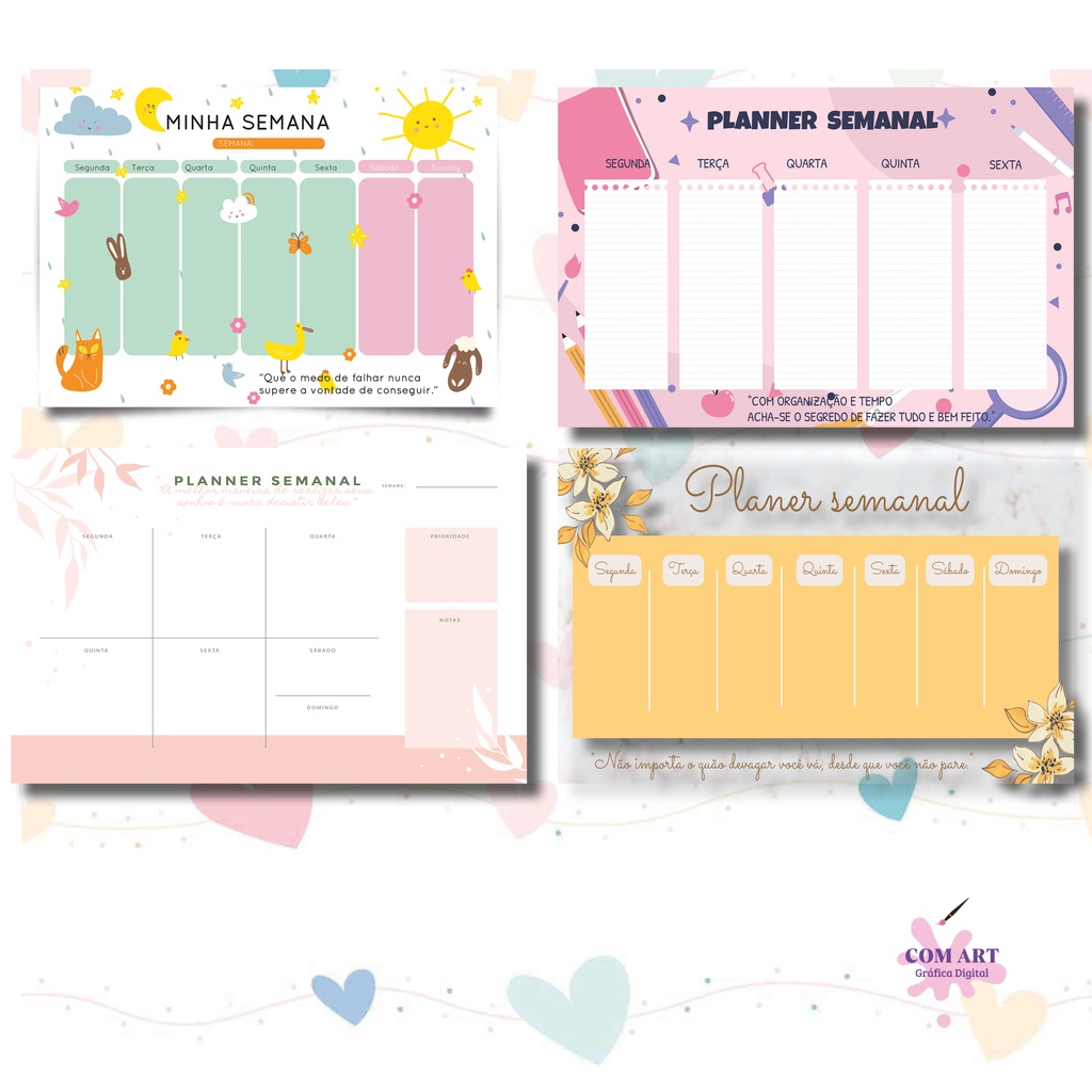 Planner semanal 30fls | Shopee Brasil