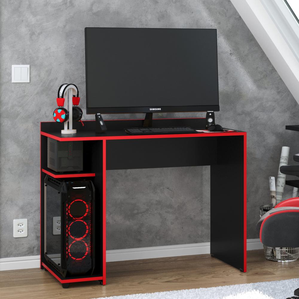 Mesa para Computador Gamer RTX 9409 - Preto com Vermelho - RPM Móveis ...