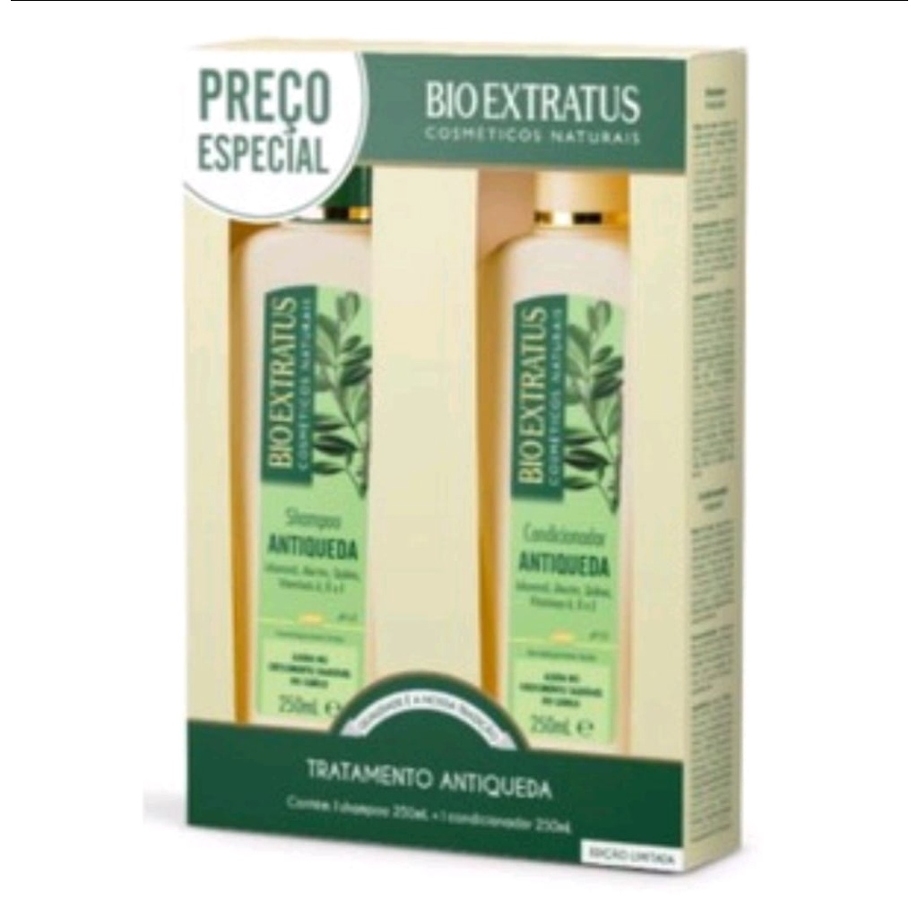 KIT TRATAMENTO ANTIQUEDA BIO EXTRATUS SH 250ML + COND 250ML | Shopee Brasil