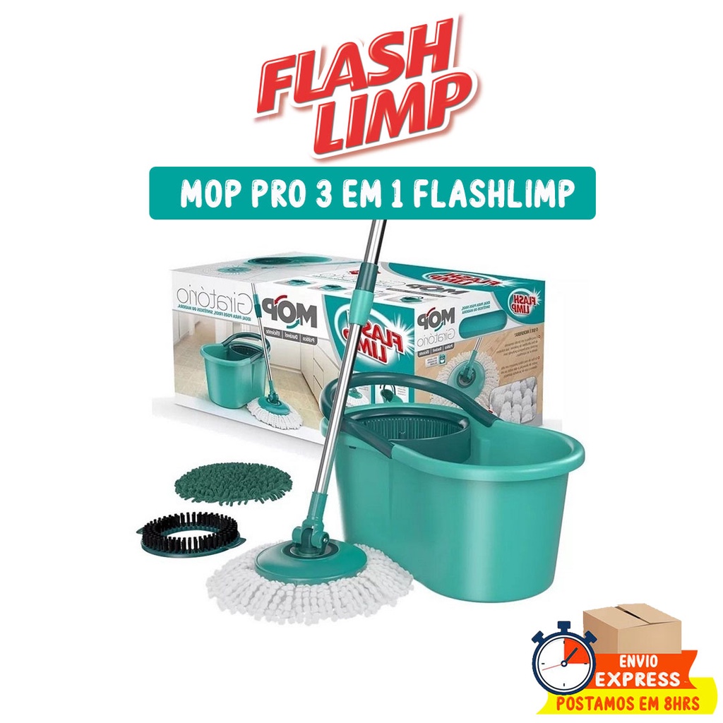 Mop Giratorio Pro Flashlimp Mop8258 | Shopee Brasil