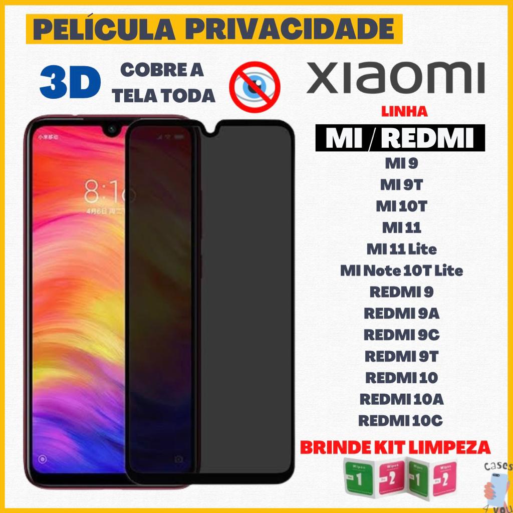 Película Vidro 3d Privacidade Anti Spy Xiaomi Redmi Note 11 Pro 5g 11s