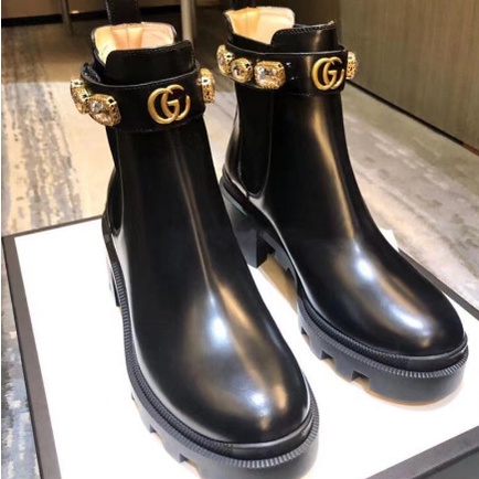 GG GUCCI Moda Curta Martin Chelsea 2022 Botas (Caixa) | Shopee Brasil