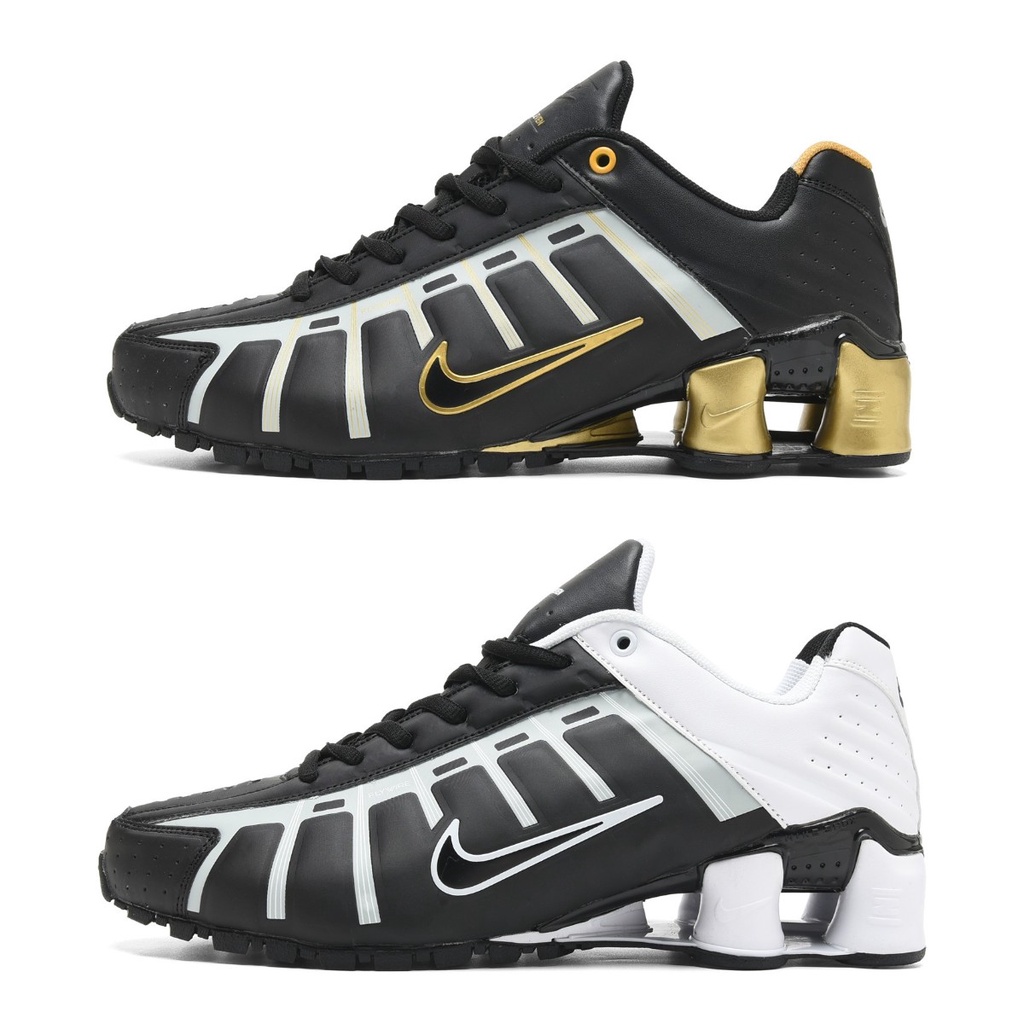 Shox Nz Sapatos Masculinos 4 Molas Branco Preto Premium Linha Importada ...