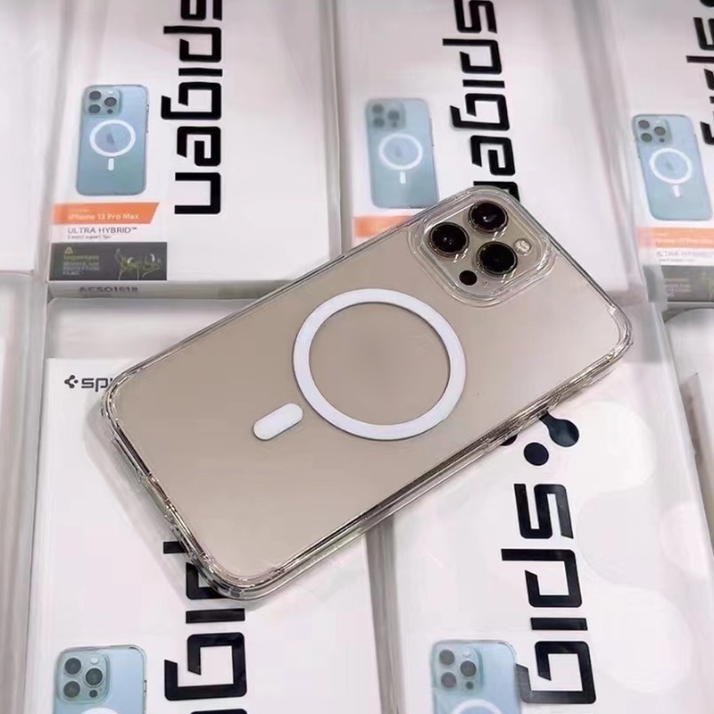 Original Spigen Ultra Híbrido Mag Para Magsafe Magnética Sem Fio Capa De Carregamento iPhone 12 ...