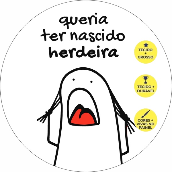 Painel Redondo do Meme Bento (queria ter nascido herdeira) em 3D para ...