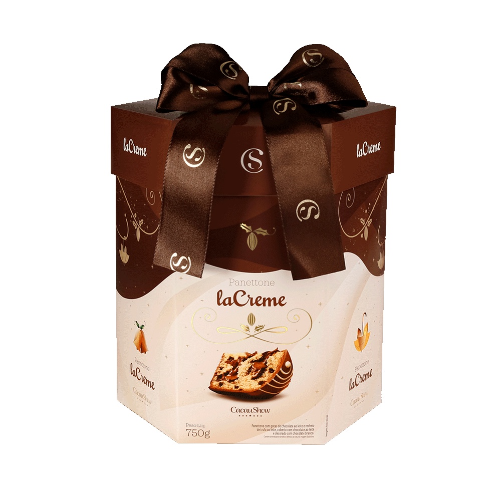 Panettone Premium laCreme 750g Cacau Show | Shopee Brasil