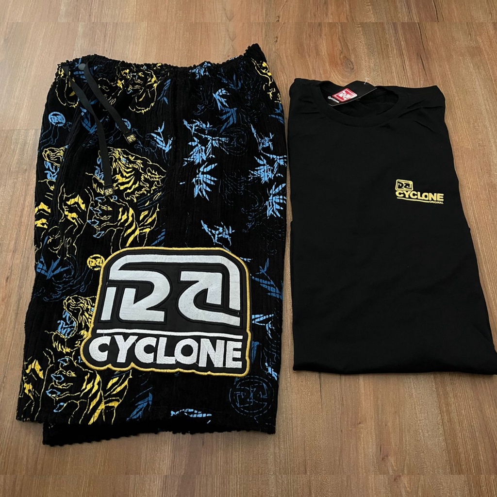 Kit Cyclone Bermuda e Camiseta Black Monstra | Shopee Brasil