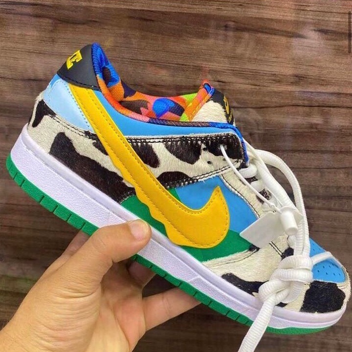 Tênis Nk Feminino e Masculino Vaca Vaquinha Ben Jerry Sb Dunk Low ...