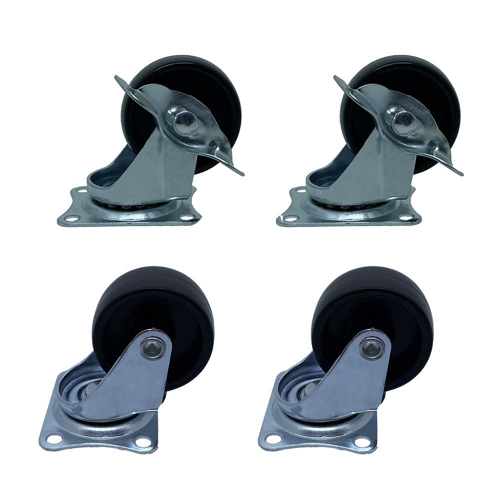 Kit Rodinhas (Com trava) (Sem tara) Giratórias 4,0 cm de Diâmetro ...