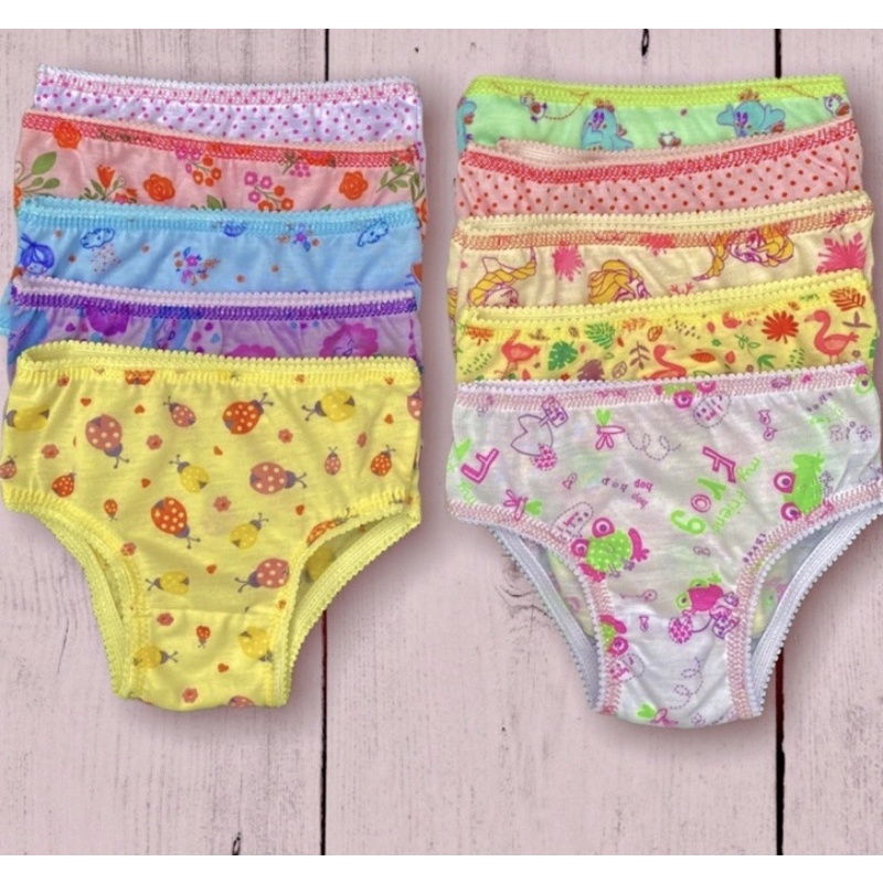 Calcinha infantil menina kit 12 unidades 0 a 13 anos | Shopee Brasil