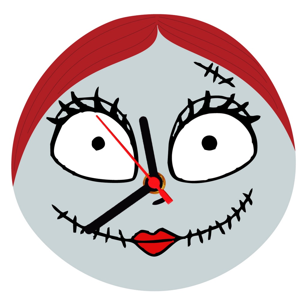 Relogio de Parede - 28x28cm - ME Criative - Modelo Sally Nightmare ...