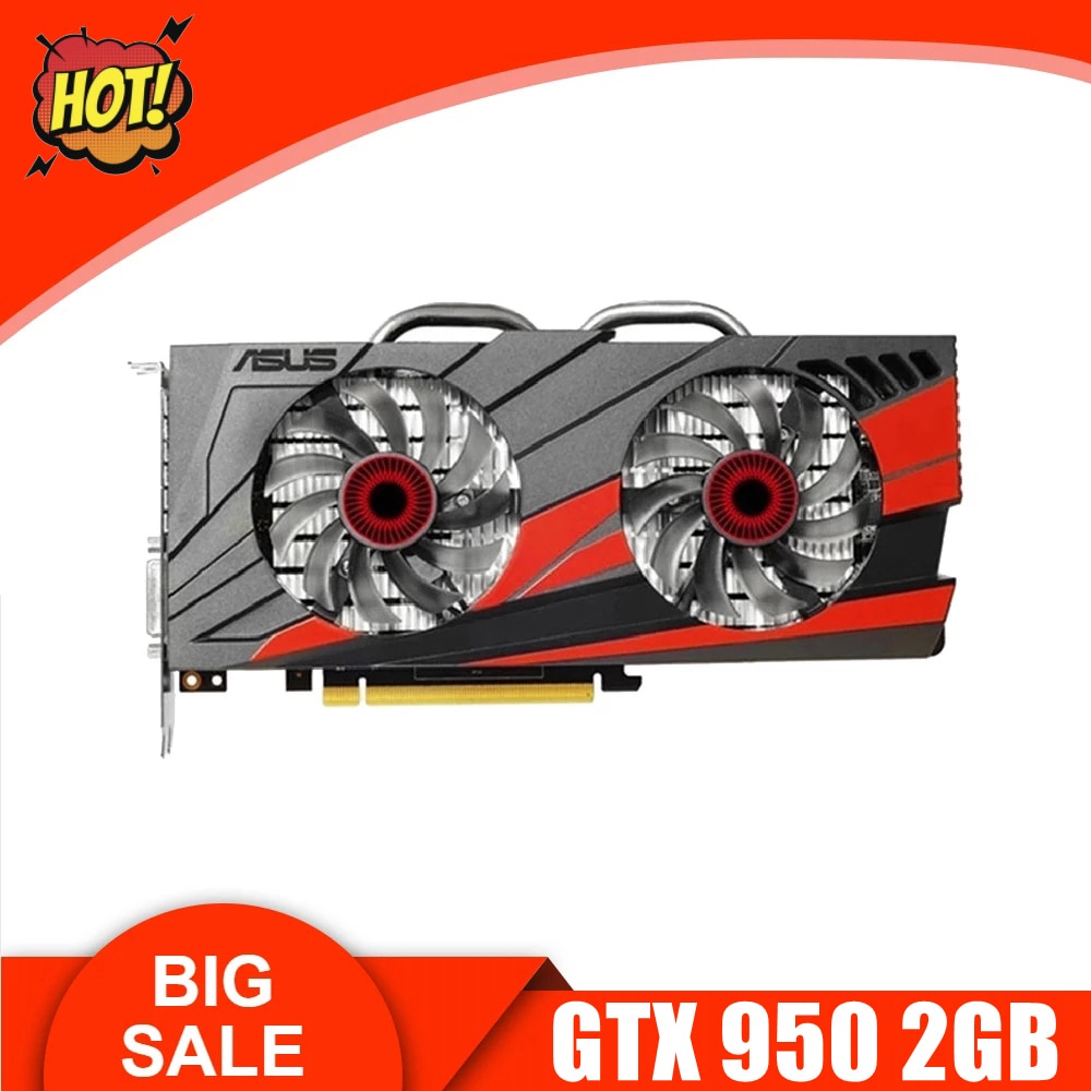 Placa Gráfica ASUS GTX 950 2GB 128Bit GDDR5 Placas De Vídeo GTX950 GPU ...