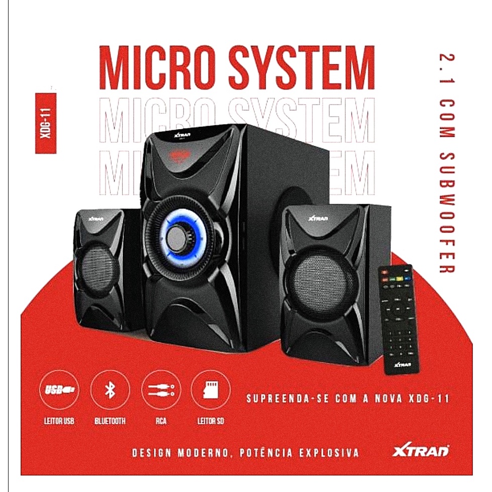 Micro System Caixa Som Bluetooth Subwoofer 60w Fm Bivolt Alta Qualidade ...