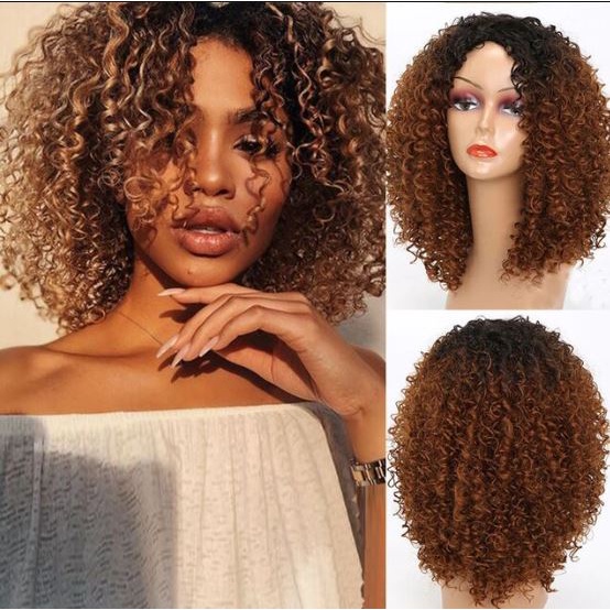 Peruca Lace wig afro cacheada 55cm 250g Fibra Premium | Shopee Brasil