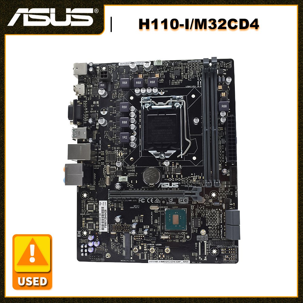 ASUS H110-I/M32CD4 Placa-Mãe De Mesa LGA 1151 Intel H110 DDR4 Suporte Núcleo i3 i5 i7 CPUS PCI-E ...