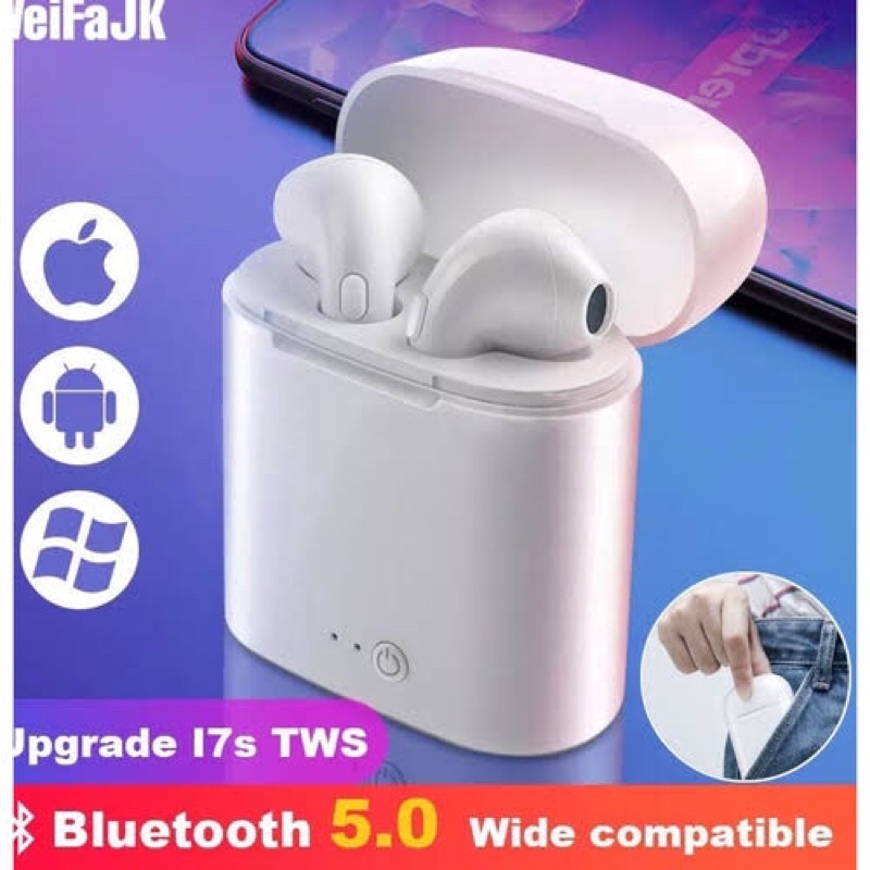 Fone De Ouvido I7 Mini Tws Sem Fio Wireless Bluetooth V5.0 | Shopee Brasil